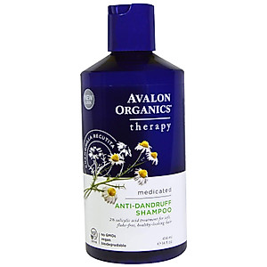 Avalon Organics Anti-Dandruff Shampoo and Anti-Dandruff Conditioner Bundle With 2% Salicylic Acid, Aloe Vera, Tea Tree, Chamomille and Essential Oils, 14 fl. oz. each
