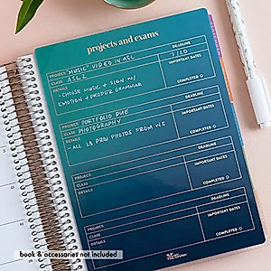 7" x 9" Snap-in Dashboard - Wet Erase, Reusable, Double Sided Surface for Tracking Projects and Exams Version 2. Fits 7" x 9" or 8.5" x 11" Planners and Notebooks by Erin Condren