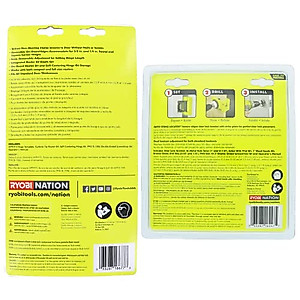 Ryobi A99HT2 Door Hinge Installation Kit/Mortiser Template Bundled with Ryobi A99DLK4 Wood and Metal Door Lock Installation Kit for Installing Deadbolts and Locksets