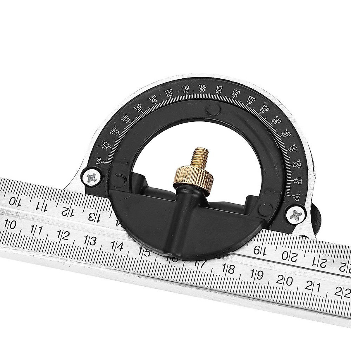 Combination Set 0 to 180° Carpentry Stainless Steel Angle Ruler Combination Tri Protractor Measure Tool
