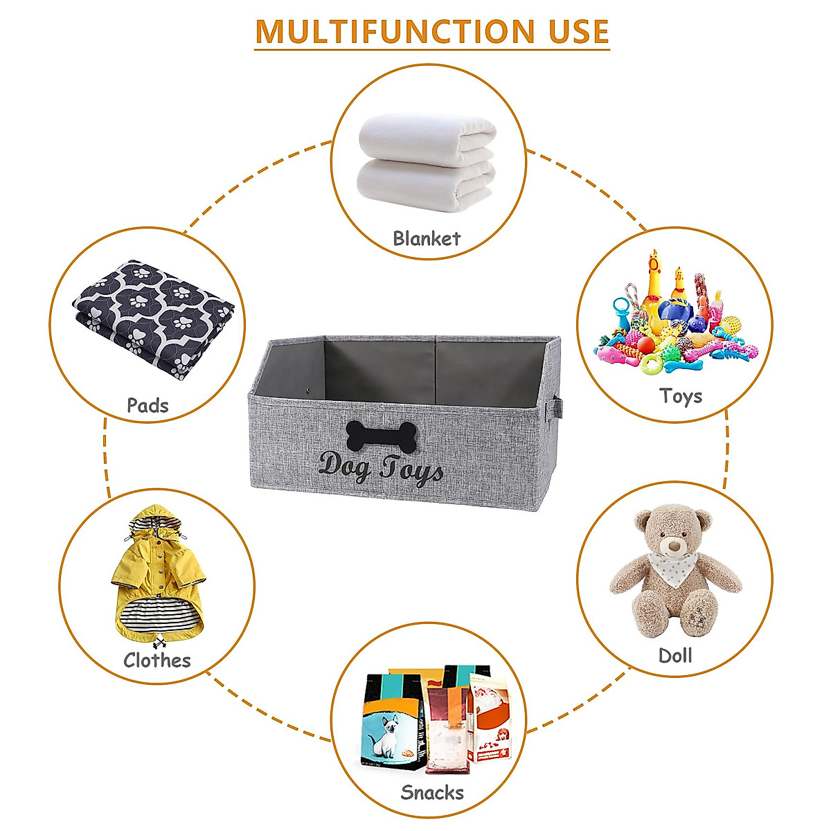 Xbopetda Trapezoid Storage Bins for Closet, Fabric Organizer Bin and Clothes Storage Bins,Shelf Organizer Bins, Linen Closet Organizers and Storage, Open front Basket