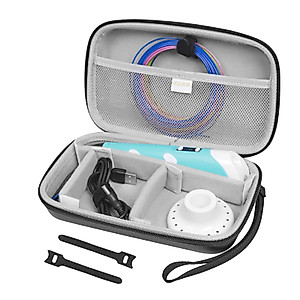 MOSISO EVA Hard Travel Carrying Case Compatible with MYNT3D Super 3D Pen, Compatible with MYNT3D Professional Printing 3D Pen with OLED Display, Portable Protective Storage Bag with hand strap, Black
