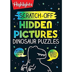 Scratch-Off Hidden Pictures Dinosaur Puzzles (Highlights Scratch-Off Activity Books)