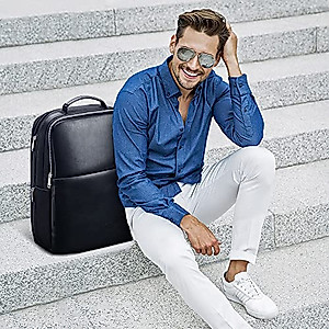 BOPAI Laptop Backpack Men for 15.6 inch Business Smart Professional Lightweight Backpack with USB Charging Office Commuter Computer Rucksack Executive Anti Theft Black