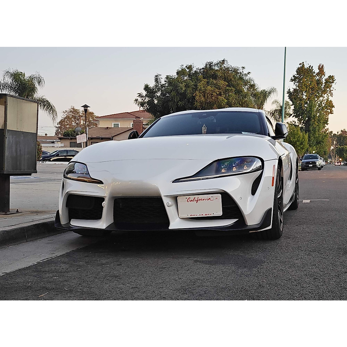 iJDMTOY Compatible with 2020-up Toyota Supra GR No Drill Front Bumper Tow Hook License Plate Mounting Bracket Adapter Kit