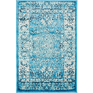 Unique Loom Imperial Collection (2' 0 x 3' 0 Rectangular, Turquoise/ Ivory)