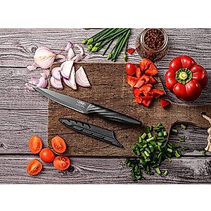 JJOO Paring knife, 8 PCS Paring Knives With Sheath, 4 & 4.5 inch Fruit and Pairing Knife, German Steel Kitchen Knife, Paring Knife Set for Home and Restaurant