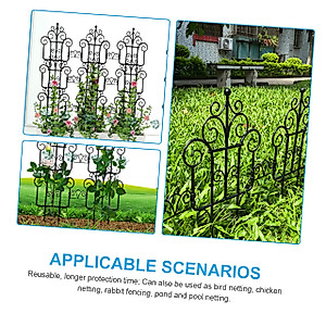 SECFOU Garden Dog Fences for Yard Potted Plant trelli Fixer Upper Patio Fencing Border Snow Fence Flower Climbing trelli Plant Pot trelli Outdoor Lawn Border pet Fence Edging Plastic Edge