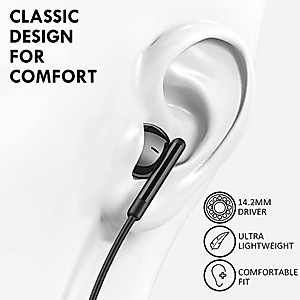 2 Packs of USB C Headphones, Type C Earbuds with Mic for Galaxy S22 Ultra Plus S21 S20, Pixel 6, OnePlus 10 Pro, iPad Pro Air Mini, USB-A to USB-C Adapter for Laptop Computer Use, White + Black