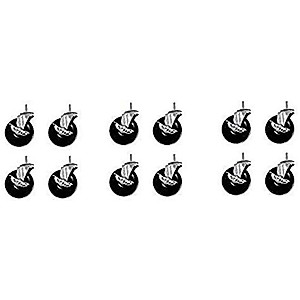 Seville Classics Crafted Steel Replacement Utility Parts Office, Kitchen, Warehouse, Garage Wheel with Metallic (4 x 1. inches /1 x 2 inches, 1 inches Offset)