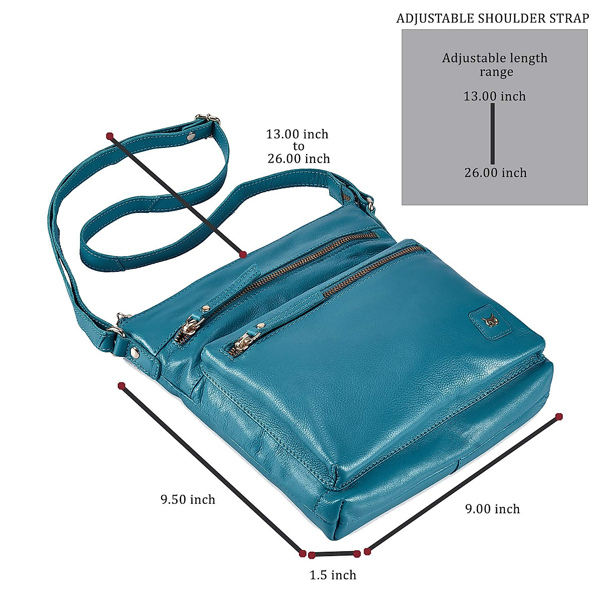 Wise Owl Accessories Real Leather Crossbody Bag Purse for Women Bundled with RFID Long Bifold Wallet (Set of 2)