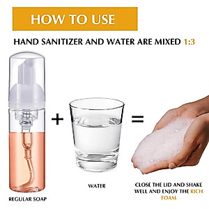 50 Pcs Foam Pump Bottle 50 ml/ 1.7 oz Mini Empty Bottle with Pump Clear Spray Plastic Foam Bottles Empty Foam Pump Bottle Mini Foaming Dispensers for Shampoo Cleaning Lash Cosmetics Packaging