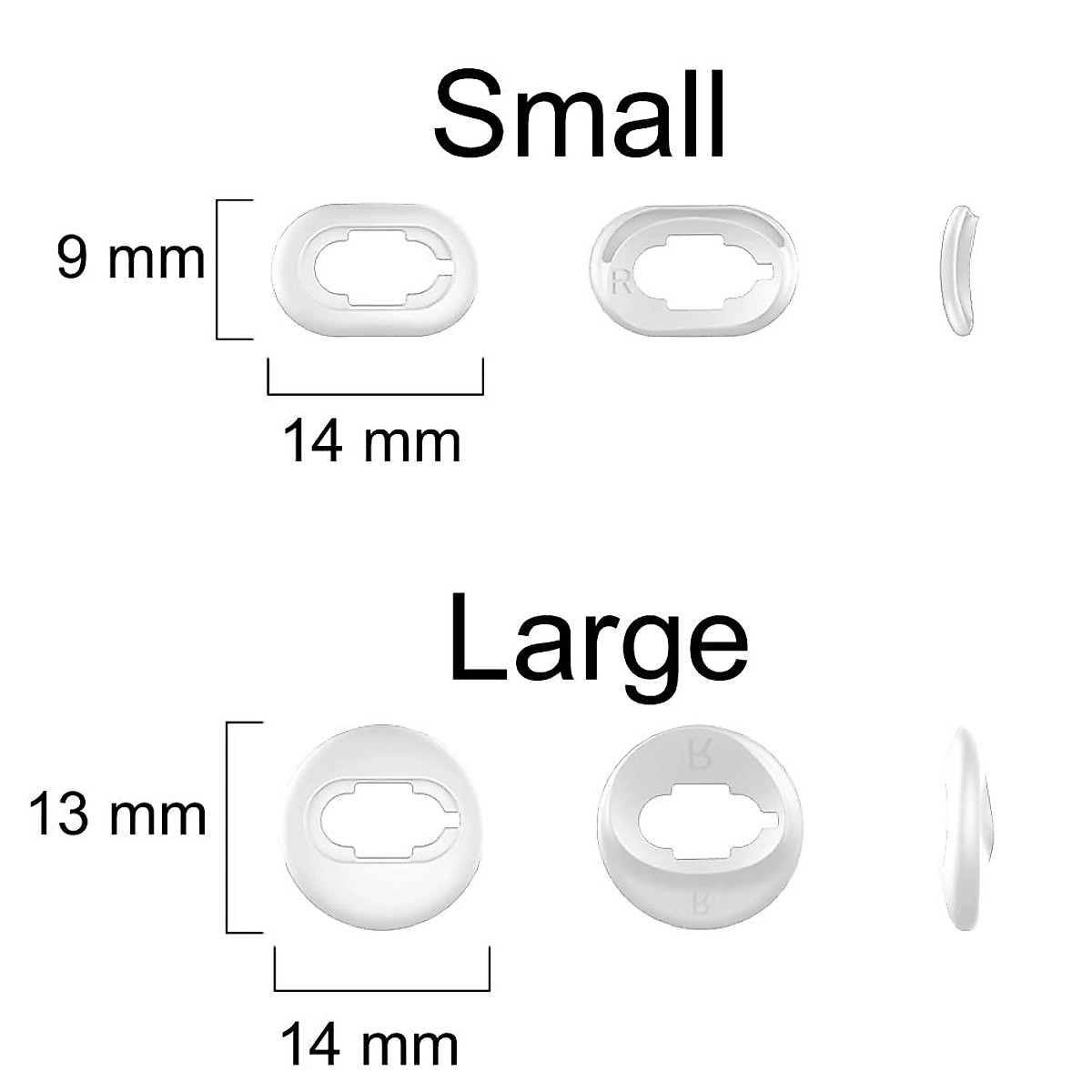 [ 8 Pairs ] Galaxy Buds Live Ear Tips Wing Tips, Non-Slip Anti-Slip Sound Leakproof Silicone Earbuds Replacement Cover Accessories Compatible with Samsung Galaxy Buds Live White S/L