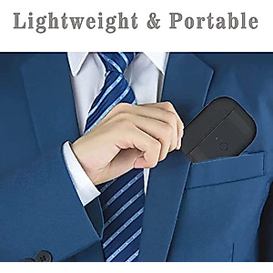 Black Wireless Charging Case Replacement Compatible for Air Pod Pro Charging Case with Bluetooth Pairing Sync Button