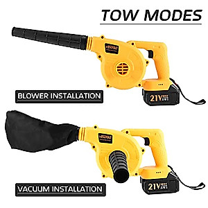 Ouneed Cordless Powered Leaf Blower Leaf Dust Blower High Velocity Leaf Blower Single Cylinder Leaf Blower