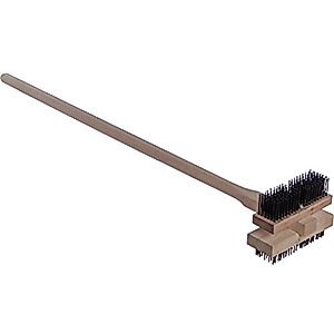 Carlisle FoodService Products Stainless Steel Double Broiler King Grill Brush with Handle, 48 Inches