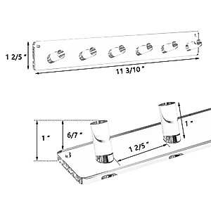 NIUBEE Wall Mounted Jewelry Stand Organizer, 2 Pack Acrylic Necklace Hanger, Bracelets Rings Bangles Display Rack,Best Gift for Girl Women
