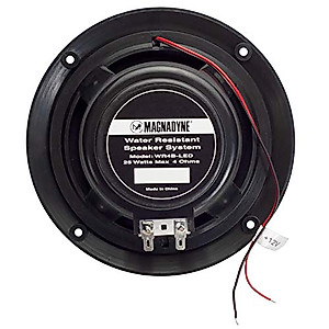Magnadyne WR4B-LED 5 INCH Water Resistant Dual Cone Speaker with Blue LED Lights (Sold AS A Pair)
