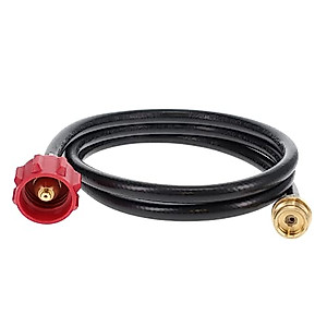 GasOne 50140-05 5 ft Tank Adapter 1lb to 20lb, Propane Hose fit for Weber/Coleman/Blackstone Grill, Buddy Heater, Smoker, Camping Stove