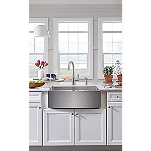 Moen G18121 1800 Series 30-Inch X 21-Inch Stainless Steel 18 Gauge Single Bowl Farmhouse Kitchen Sink