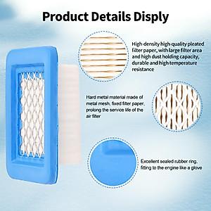 JICHEKU A226000032 Air Filter for Echo PB403 PB403H PB403T PB413H PB413T PB500H PB500T PB580H PB580T PB603 PB611 PB620 PB620ST PB650 PB650H PB650T PB651T PB755SH PB755ST A226000031 Leaf Blower 5PCS