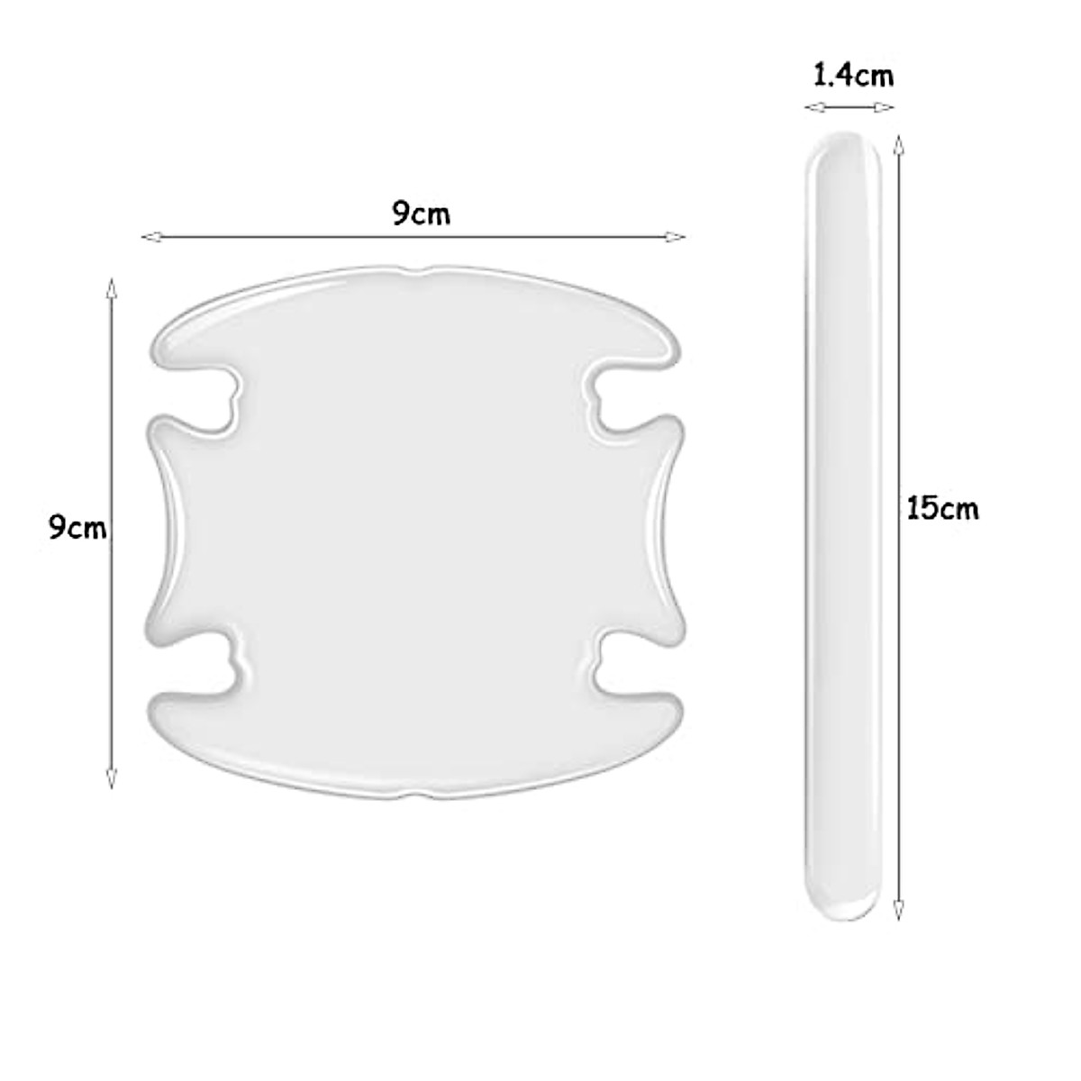 BetterJonny 14 Pieces Car Door Handle Scratch Protector, Transparent Car Door Handle Protector + Transparent Car Door Bowl Protector Waterproof Anti-Scratch Car Paint Protective Films for Many Car