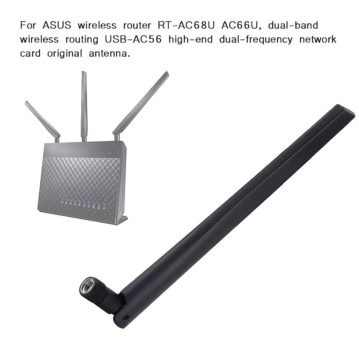 3PCS Network Card Router Antenna, 2.4G/5G Dualband 5dbi SMA Antenna for RT-AC68u AC66U