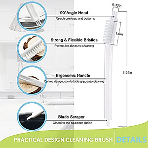 Small Scrub Brushes for Cleaning,Crevice Cleaning Tool Set for Track Juicer Toaster Sink Tile Grout Grater Seafood,Detailing Cleaning Supplies Gadgets for Kitchen Appliances