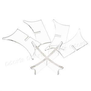 Odoria 3pcs Transparent Stand Holder for Football Basketball Volleyball Ball Pedestal