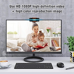 Auto Focus Webcam 1080P Full HD Widescreen Web Camera with Microphone USB Computer Camera for PC Laptop Desktop Mac Video Calling Recording Streaming Video Conference Online Teaching Business Gaming…