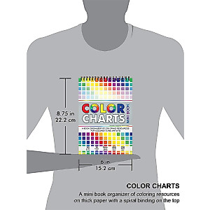 Color charts. A mini book organizer of coloring resources for colorists and artists on thick artist paper with a spiral binding on the top - A5 format