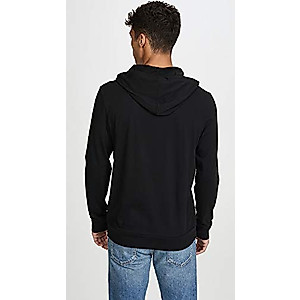 Lacoste mens Long Sleeve Hooded Jersey Cotton T-shirt Hoodie T Shirt, Black, Large US