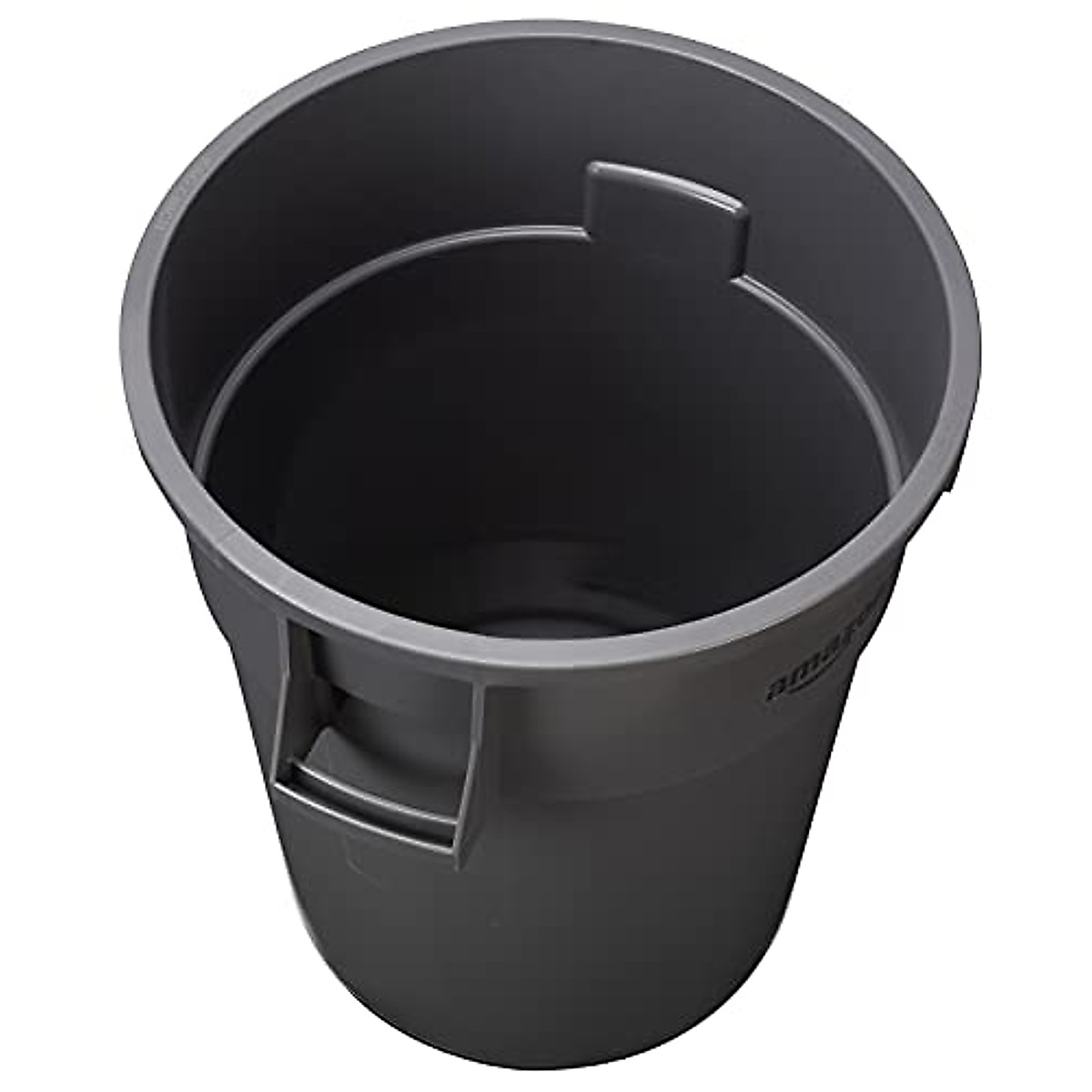 AmazonCommercial 44 Gallon Heavy Duty Round Trash/Garbage Can, Grey, 4-pck