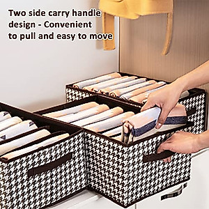 uapryti Drawer Organizers for Clothing - Foldable Closet Organizers and Storage,Washable Wardrobe Clothes Organizer(3PCS,6 Grids+7 Grids+9 Grids)
