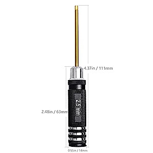AllinRC RC Tool Kit Set Hex Driver 0.9mm 1.27mm 1.5mm 2mm 2.5mm & Phillips Head Screwdriver 3mm 4mm for Traxxas Axial SCX24 Redcat WLtoys 1/16 1/18 1/24 RC Truck Crawler