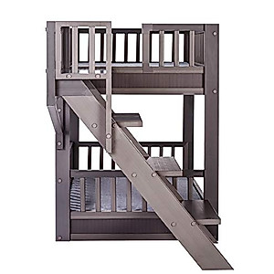 ECOFLEX® Dog Bunk Bed with Removable Cushions in Grey