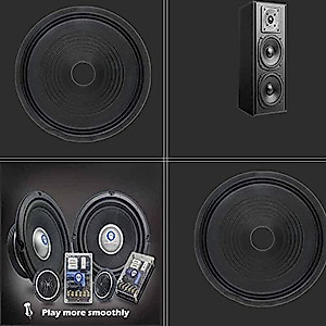 Fielect 10 inches Paper Speaker Cone Subwoofer Cones Drum Paper 1.5 inches Inner Diameter with Foam Surround 2Pcs