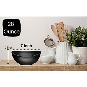 Bruntmor 26 Oz white Porcelin Ceramic Square Soup Bowls Set of 6, Large White Soup Bowls For Kitchen, Side Dish, Soup, Cereal,ice ice cream and Salad, Perfect for Christmas eve