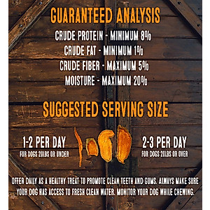 Sam's Yams Sweet Potato Dog Chewz, All Natural Made in USA Sweet Potato Dog Treats - Dried and Chewy - Perfect for Small, Medium, and Large Dogs - Healthy Dog Supplement Treats, 5 oz Single Pack