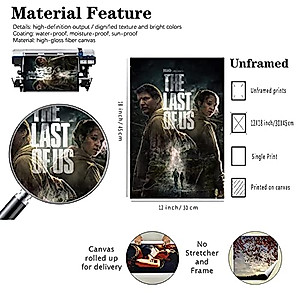 Game The Last Poster of US Poster 12x18inches（30x45cm） Unframed Canvas Movie Poster Wall Art For Room Aesthetic Morden Room Decoration TV Show Decor