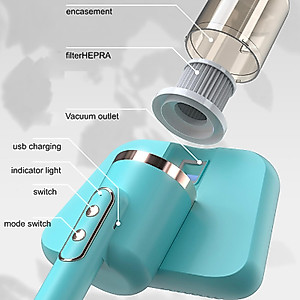 Onetothee Upgraded Uv Mattress Vacuum Cleaner, Strong Handheld Uv Vacuum Cleaner, Portability Convenient Cleaning, Bed, Mattress, Pillow, Sofa, Couch (Sky Blue)