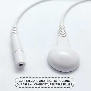 4 Pcs Electrode Lead Wire Adapters, Convert 2mm Pin to 3.5mm Snap - Compatible with TENS EMS Units