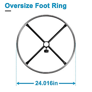 BOLISS Enlarged Office Drafting Chair Foot Ring, for Home and Office Chairs, 250lb Weight Capacity - Plated
