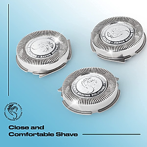 Silver Dragon Shave HQ8 Norelco Replacement Heads – HQ8/52 Blades Compatible with Philips Norelco Series 7100, 7200, 7300, 7700, 7800, 8800, PT/AT700, PT/AT800 & Aquatec Electric Shavers, Pack of 3