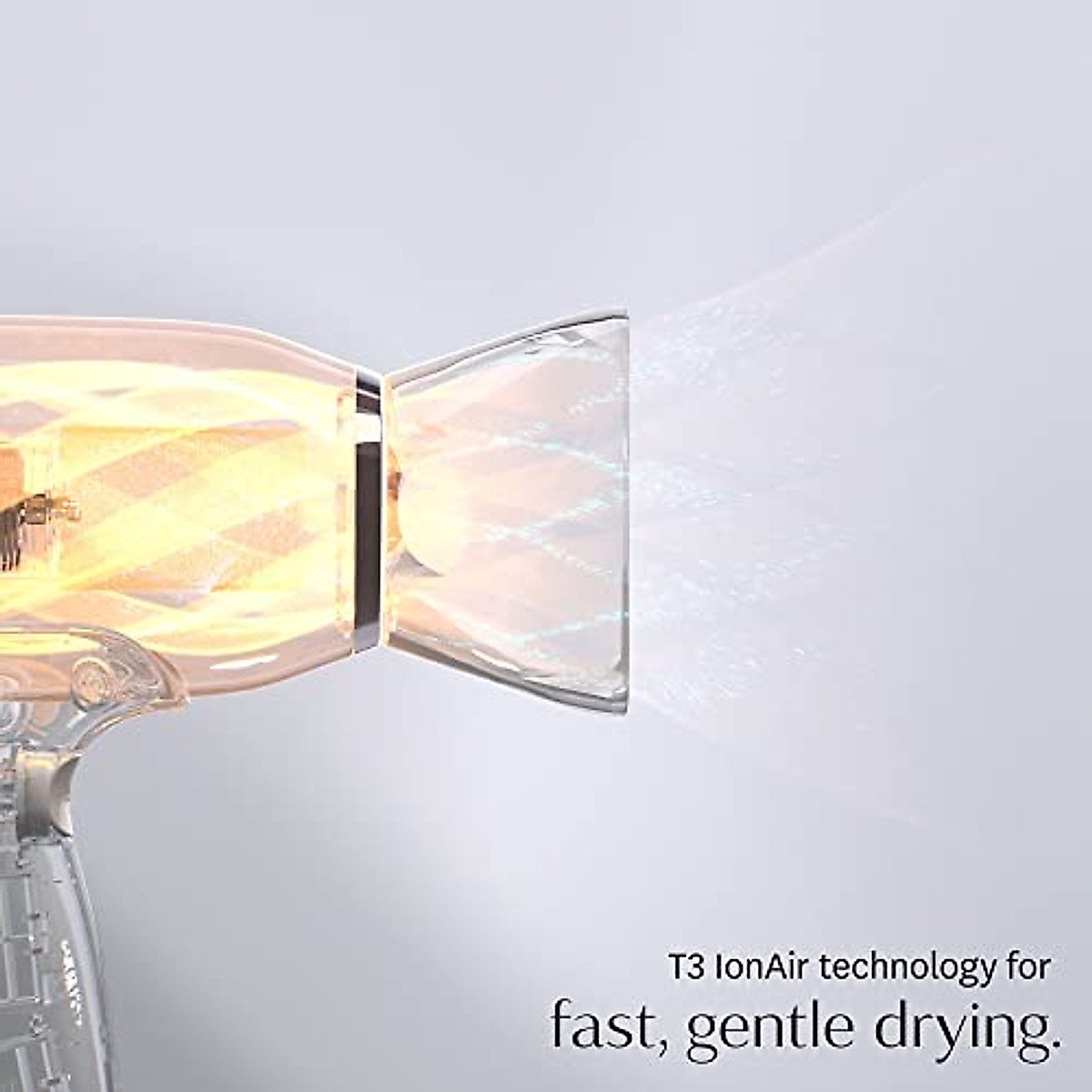 T3 Fit Compact Hair Dryer, White/Rose Gold, 1 Count