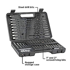 BLACK+DECKER Screwdriver Bit Set / Drill Bit Set, 109-Piece (BDA91109)