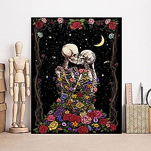 VeGuude Diamond Painting Kits for Adults - Skeleton Skeleton DIY 5D Diamond Art Kits Full Drill Diamond Dots Paintings with Diamonds Gem Art and Crafts Home Decor 12x16inch