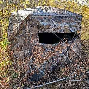 THUNDERBAY Lock Down Pop Up Portable 3-4 Person Hunting Blind 3D Shadow-tech Textured Fabric Ground Blind