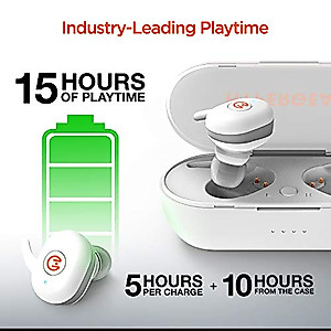 HyperGear Active True Wireless Bluetooth Earbuds + Portable Pocket-Sized Charging Case [Quick Pairing] Noise Cancelling Mic., Built-in Touch Control, HD Stereo Sound, IPX5 Waterproof (White) 15127