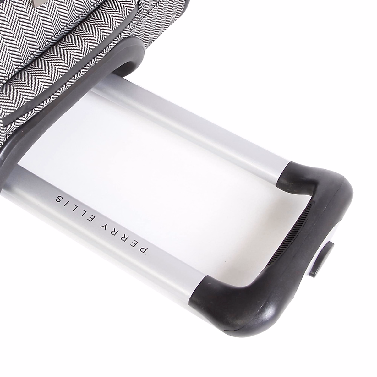 Perry Ellis Lexington II Lightweight Spinner Luggage, Black/White Herringbone, Carry-On 21-Inch